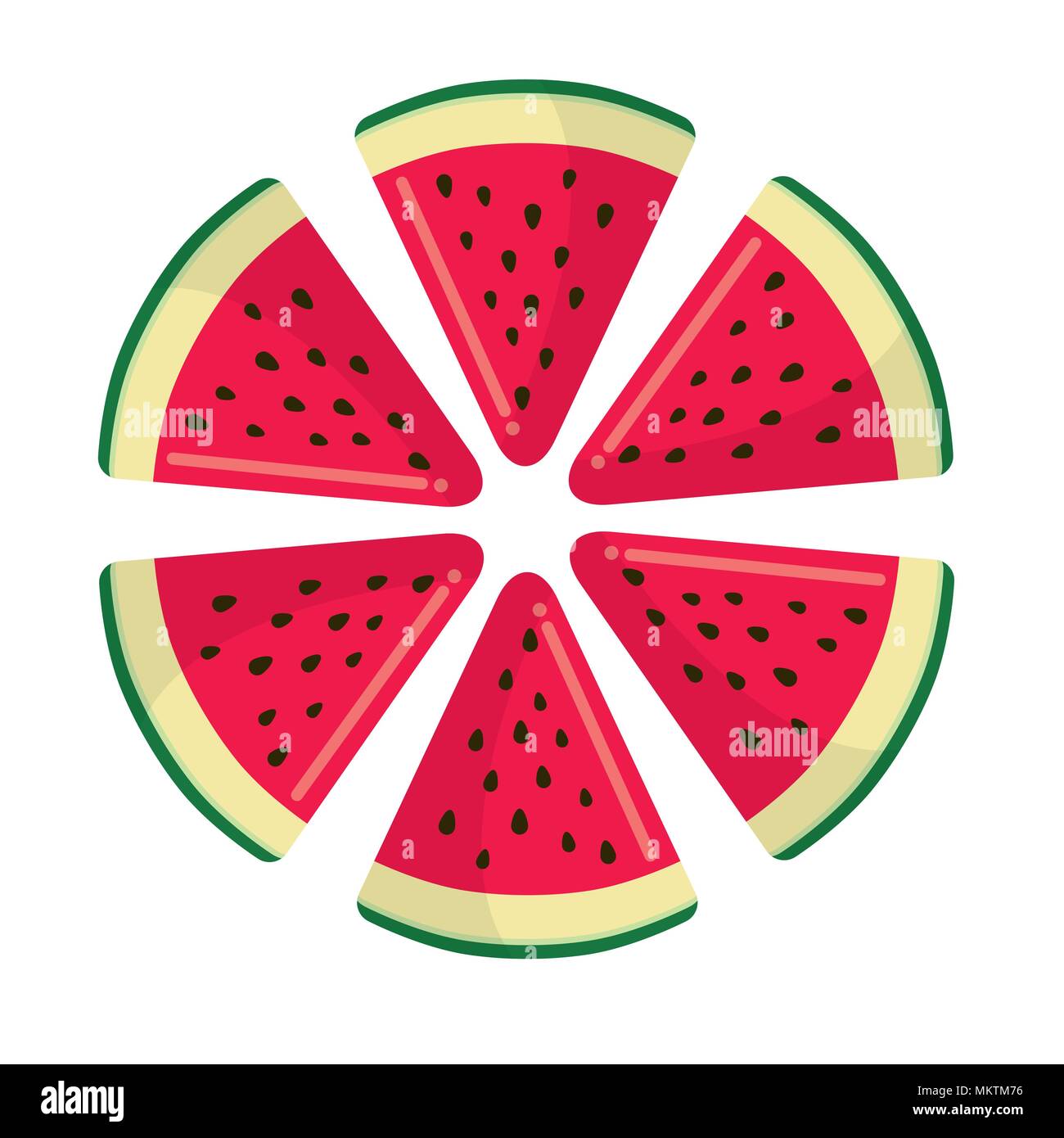 Watermelon slice vector illustration Stock Vector Image & Art - Alamy