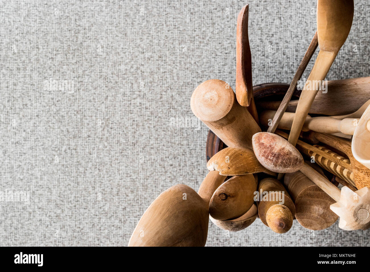 Pile white kitchen utensils hi-res stock photography and images - Alamy