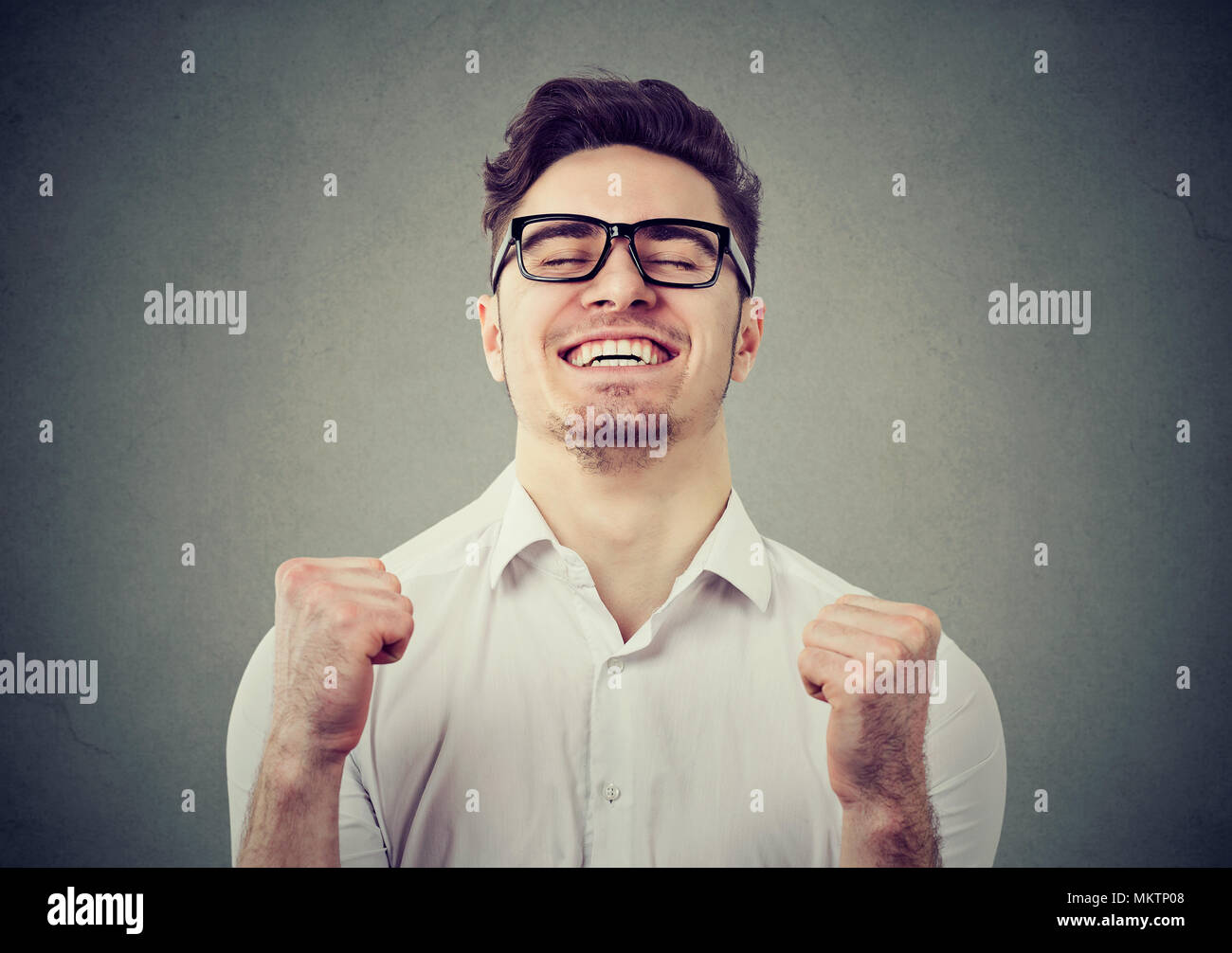 Achievement gesture hi-res stock photography and images - Alamy