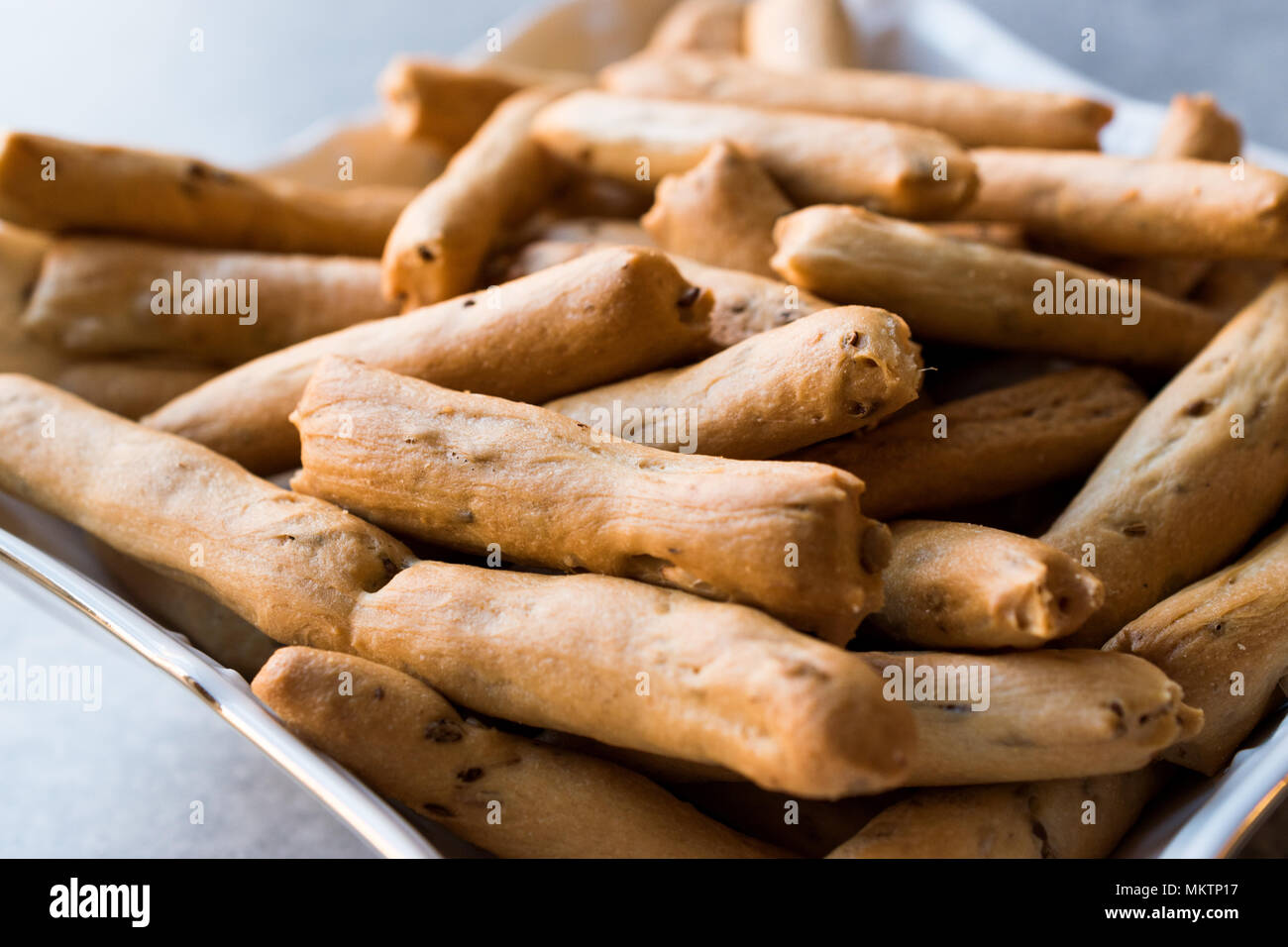Turkish Pastry Crispy Stick Crackers with Anise Flavor. Traditional ...