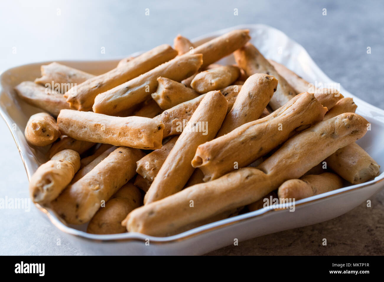 Turkish Pastry Crispy Stick Crackers with Anise Flavor. Traditional ...