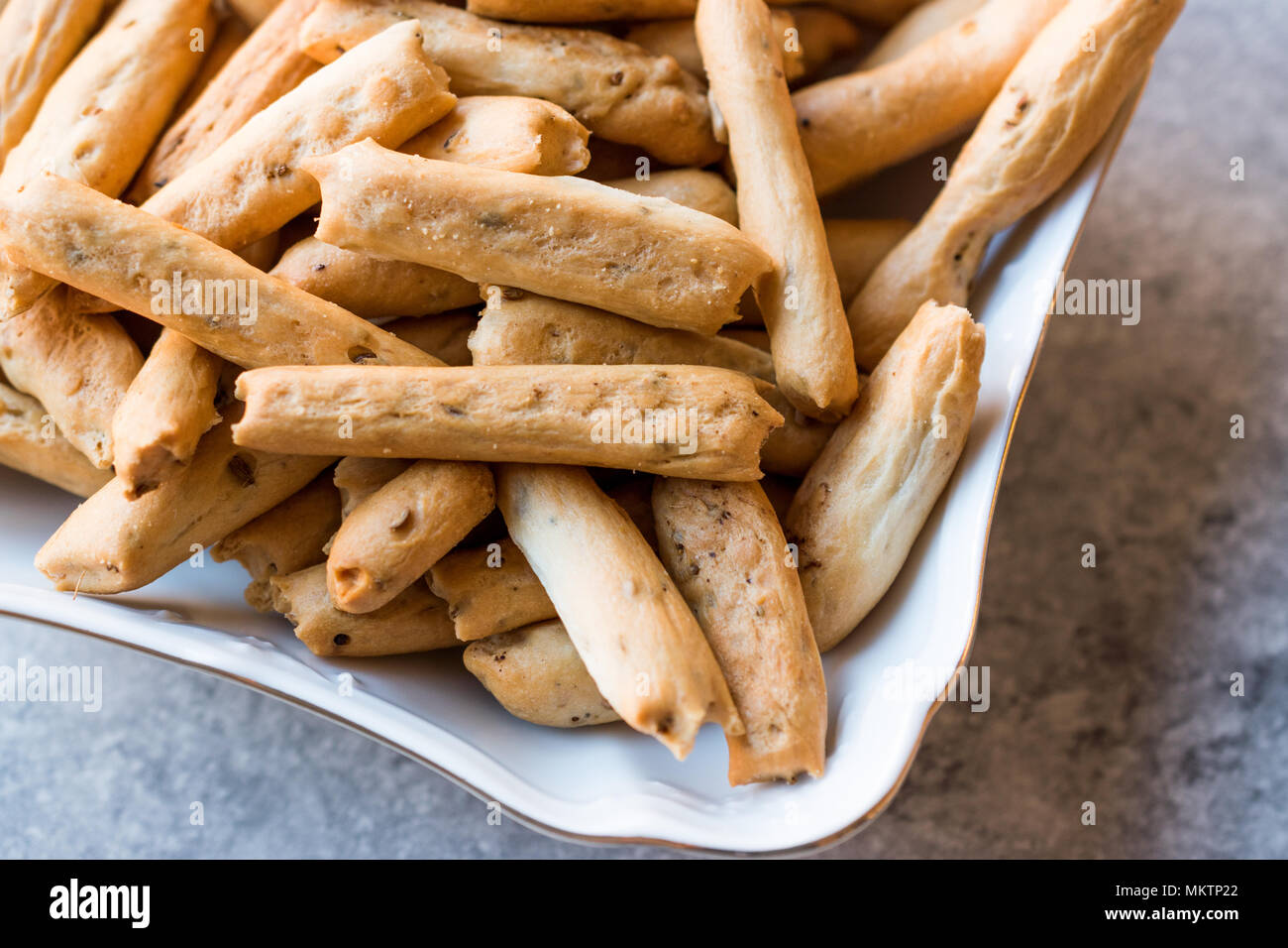 Turkish Pastry Crispy Stick Crackers with Anise Flavor. Traditional ...