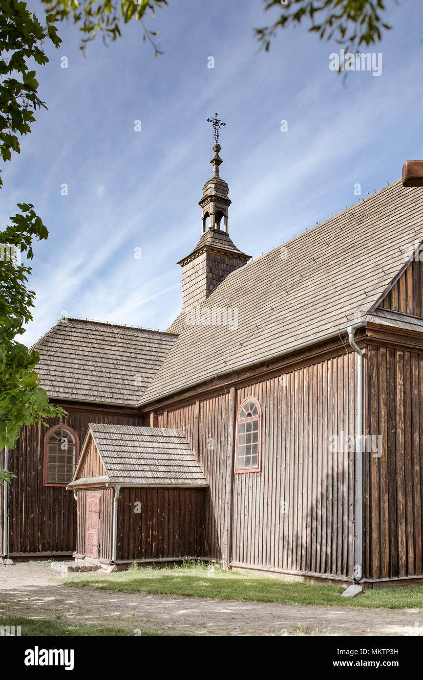 Traditional old polish countryside wooden catholic church Stock Photo ...