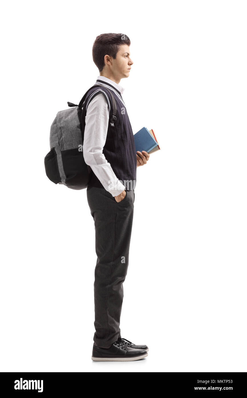 Teenager school uniform profile Cut Out Stock Images & Pictures - Alamy