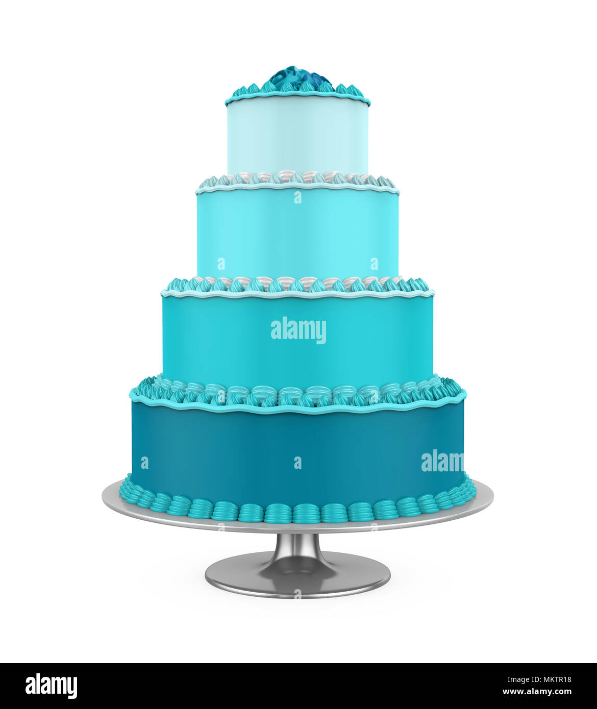 Birthday cake 4 isolated Cut Out Stock Images & Pictures - Alamy