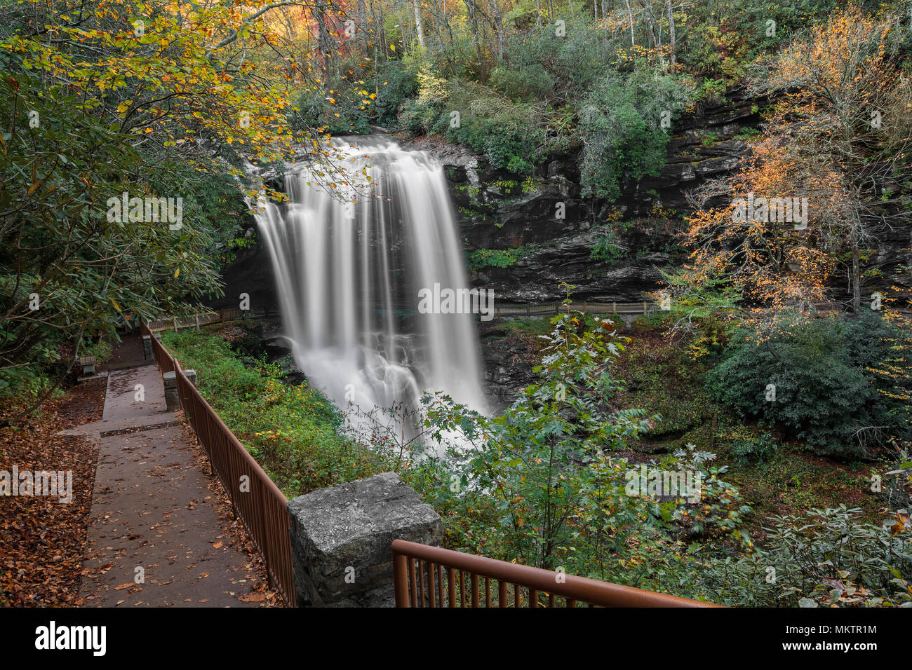 North carolina walk behind waterfall hi-res stock photography and ...