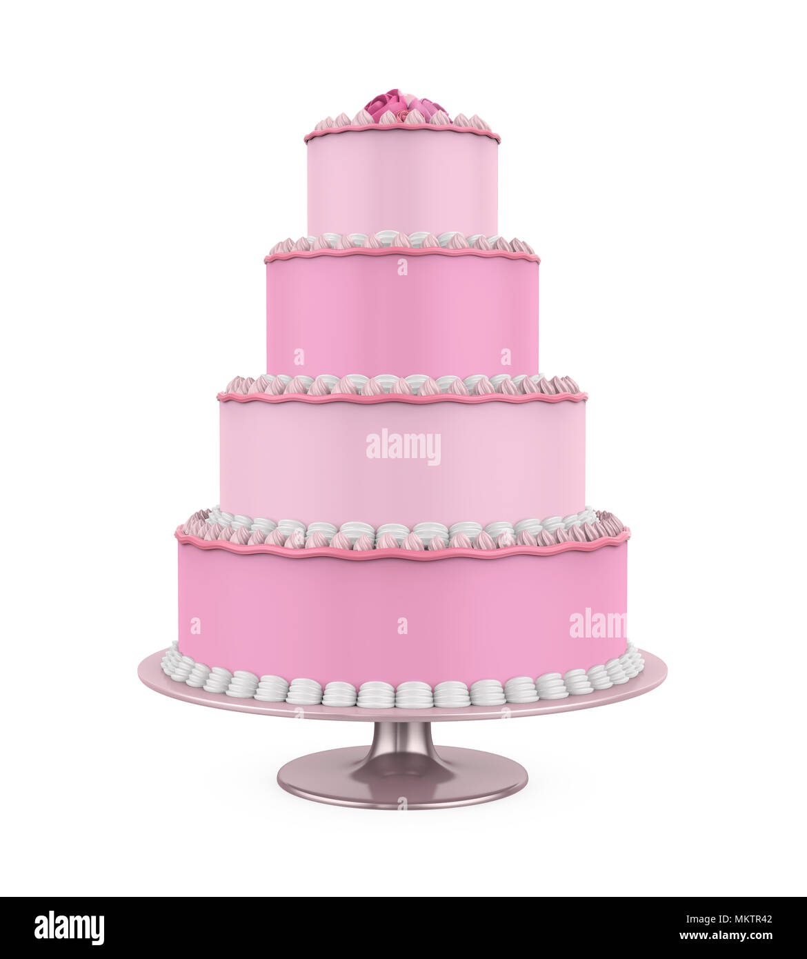 Birthday cake 4 isolated Cut Out Stock Images & Pictures - Alamy