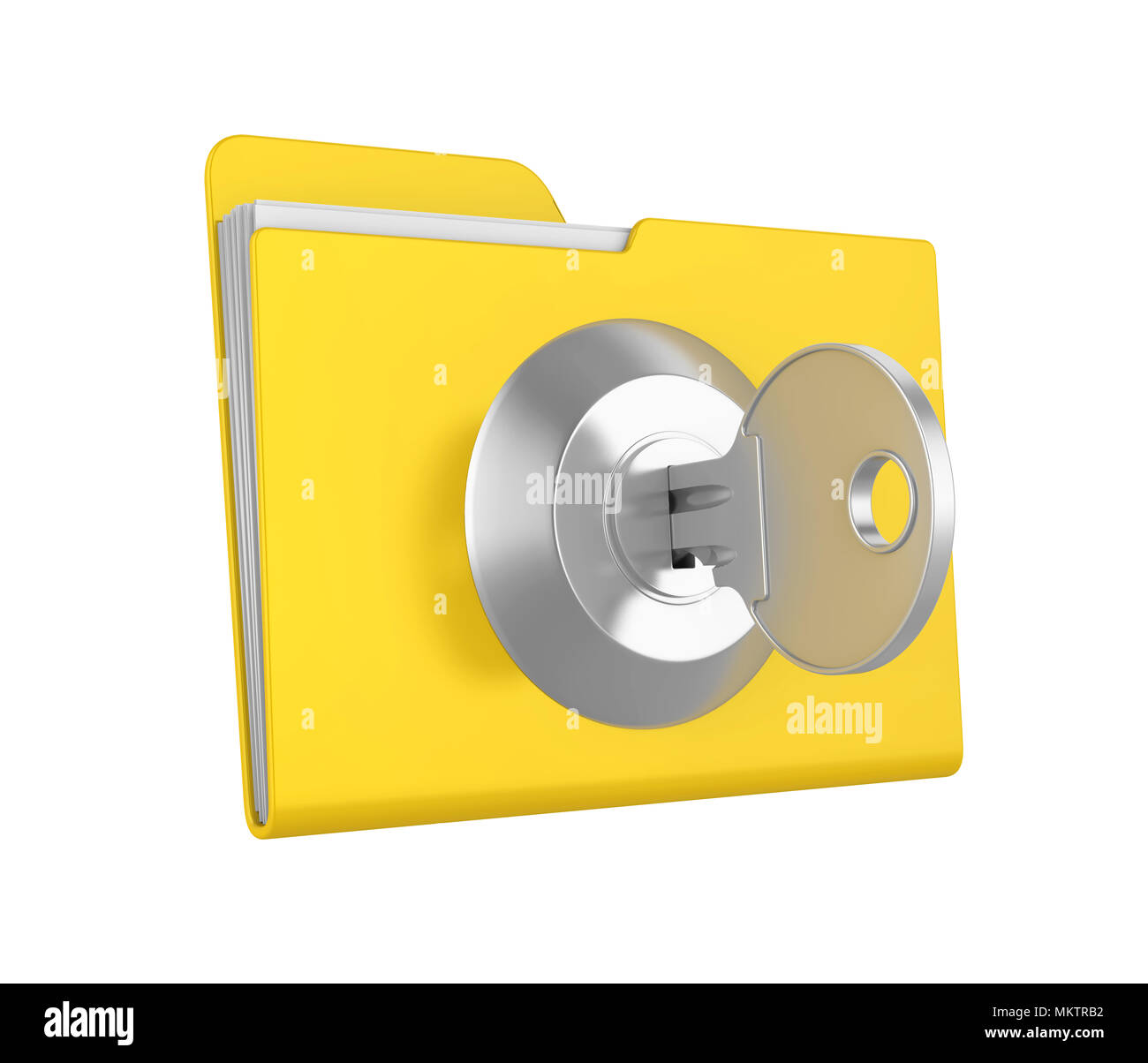 Computer Folder Locked Isolated Stock Photo - Alamy