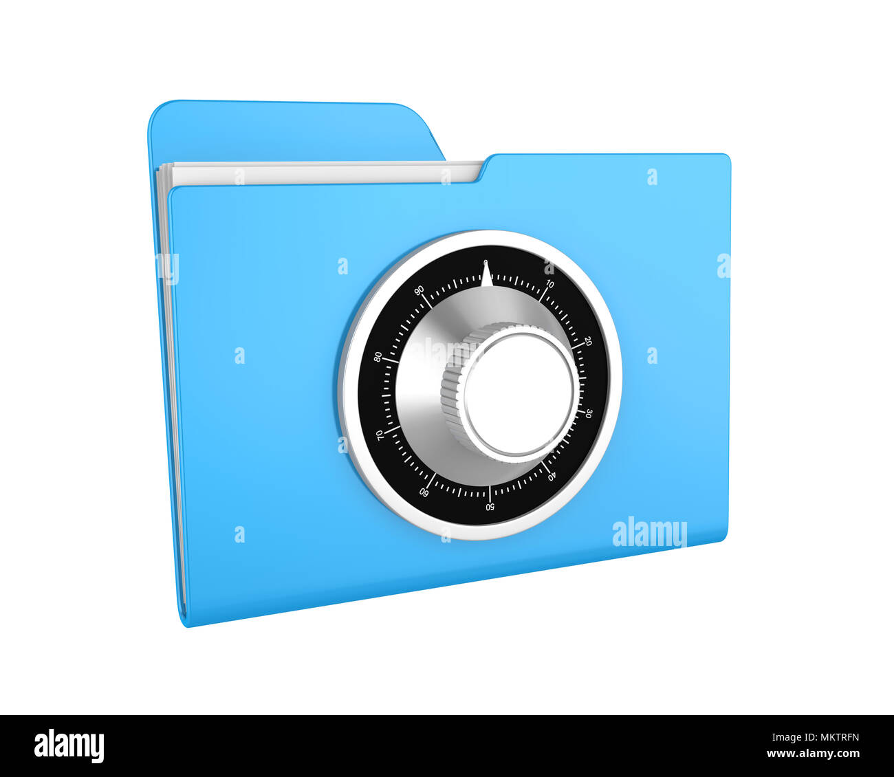Computer Folder Locked Isolated Stock Photo - Alamy