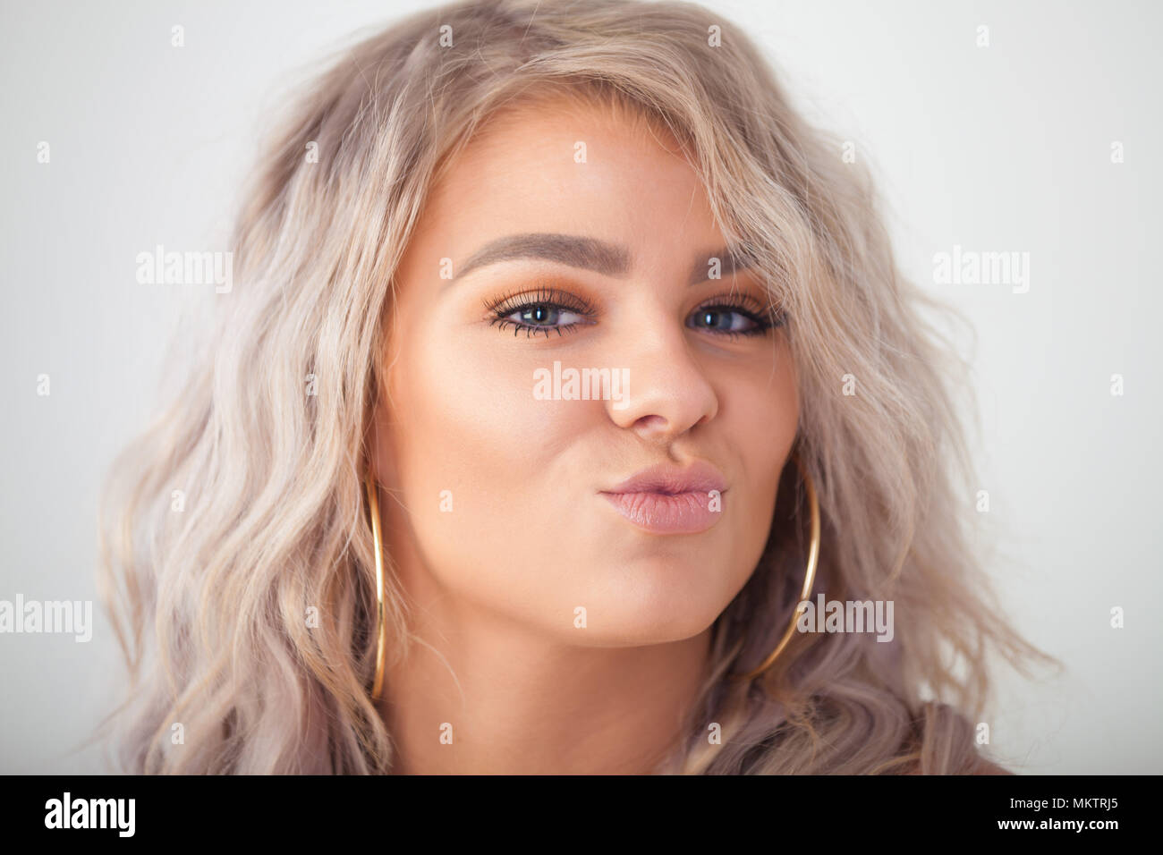 Lips pout mouth close up hi-res stock photography and images - Alamy