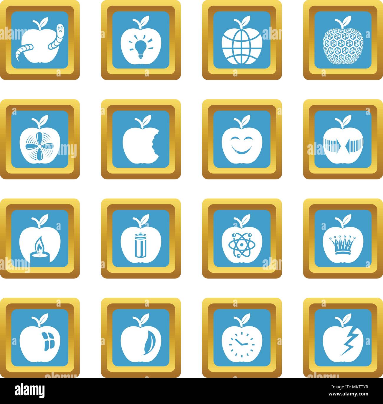 Apple logo icons set sapphirine square vector Stock Vector Image & Art ...