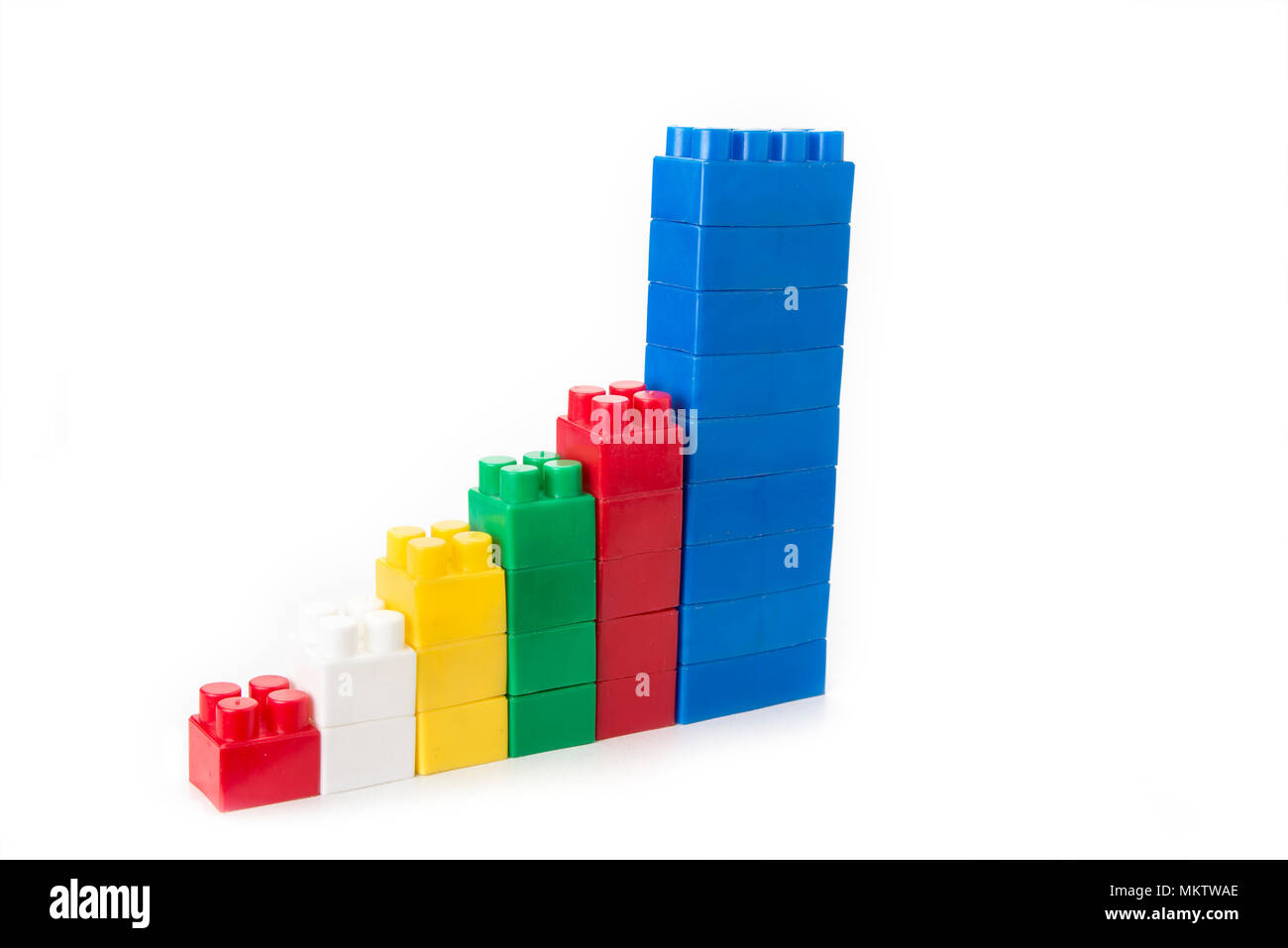 Chart made from lego. Competition creativity concept Stock Photo - Alamy