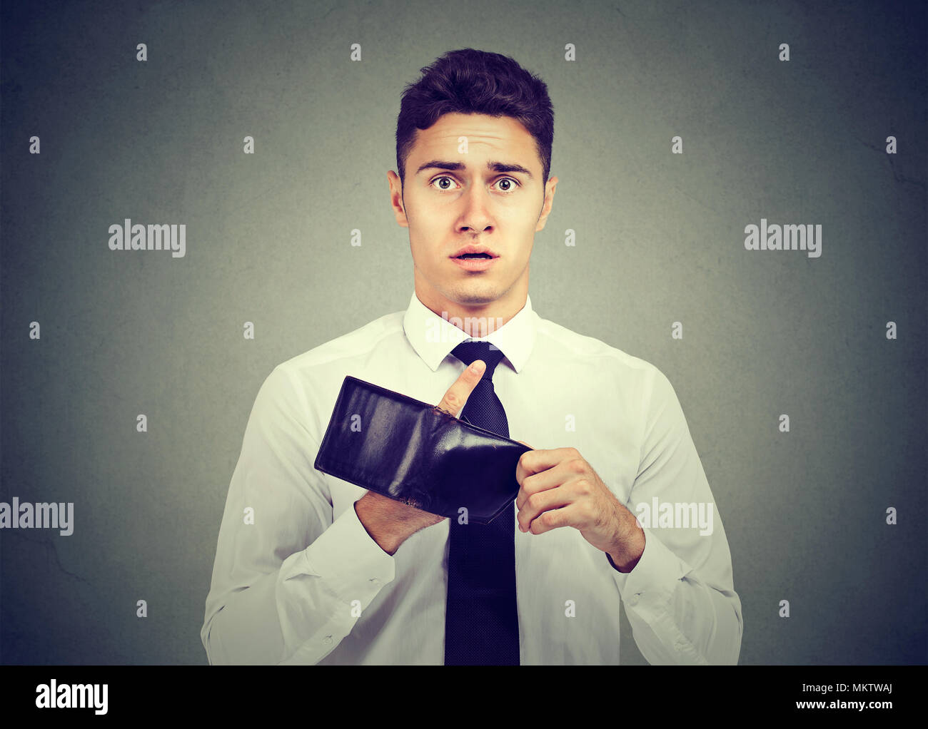 Sad man empty wallet hi-res stock photography and images - Alamy
