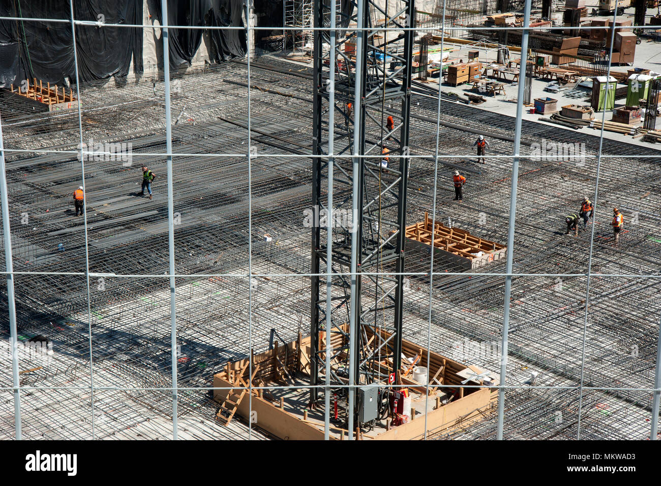 Below ground construction site at Culver City, California Stock Photo ...