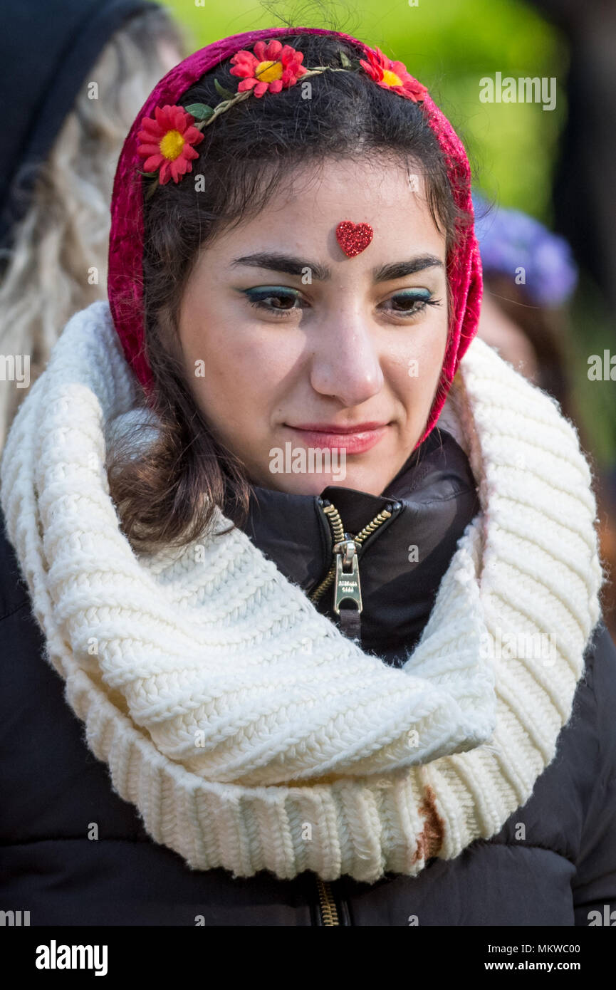 Beltane celebrations on May Day in Glastonbury to celebrate the coming ...