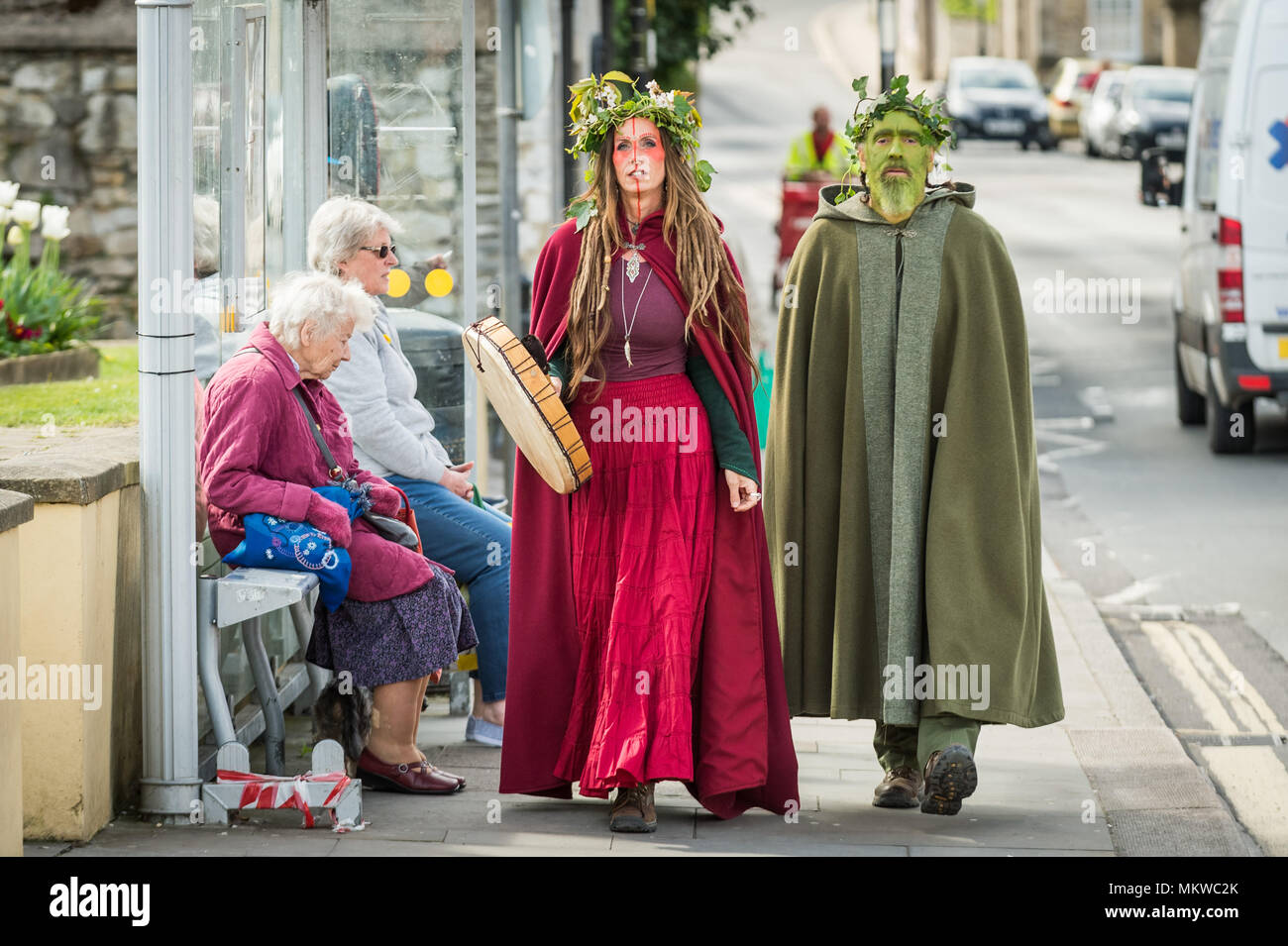 Beltane celebrations on May Day in Glastonbury to celebrate the coming ...