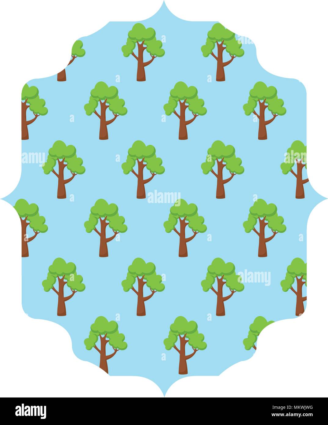 arabic frame with trees design over white background, colorful design ...