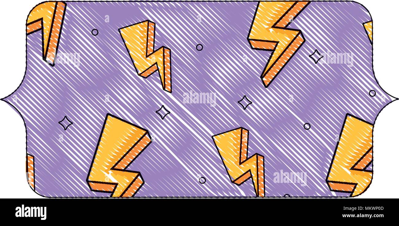 banner with lightning pattern over white background, colorful design ...