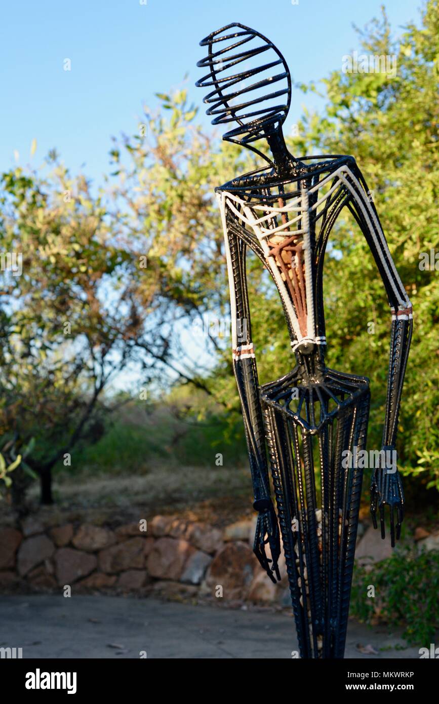 Wire man sculpture, Artwork at Jezzine barracks, Kissing point fort ...