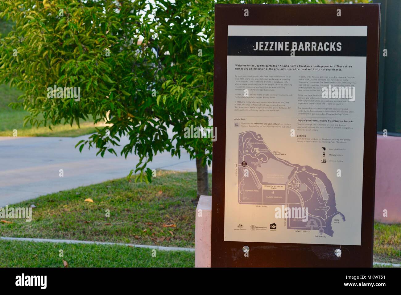 Jezzine barracks sign, Kissing point fort, Townsville Queensland ...