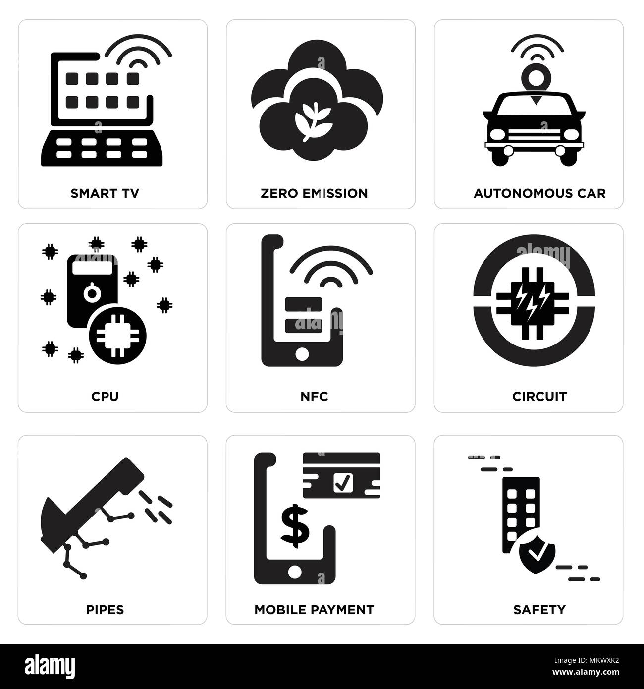 Electronic emission Stock Vector Images - Alamy