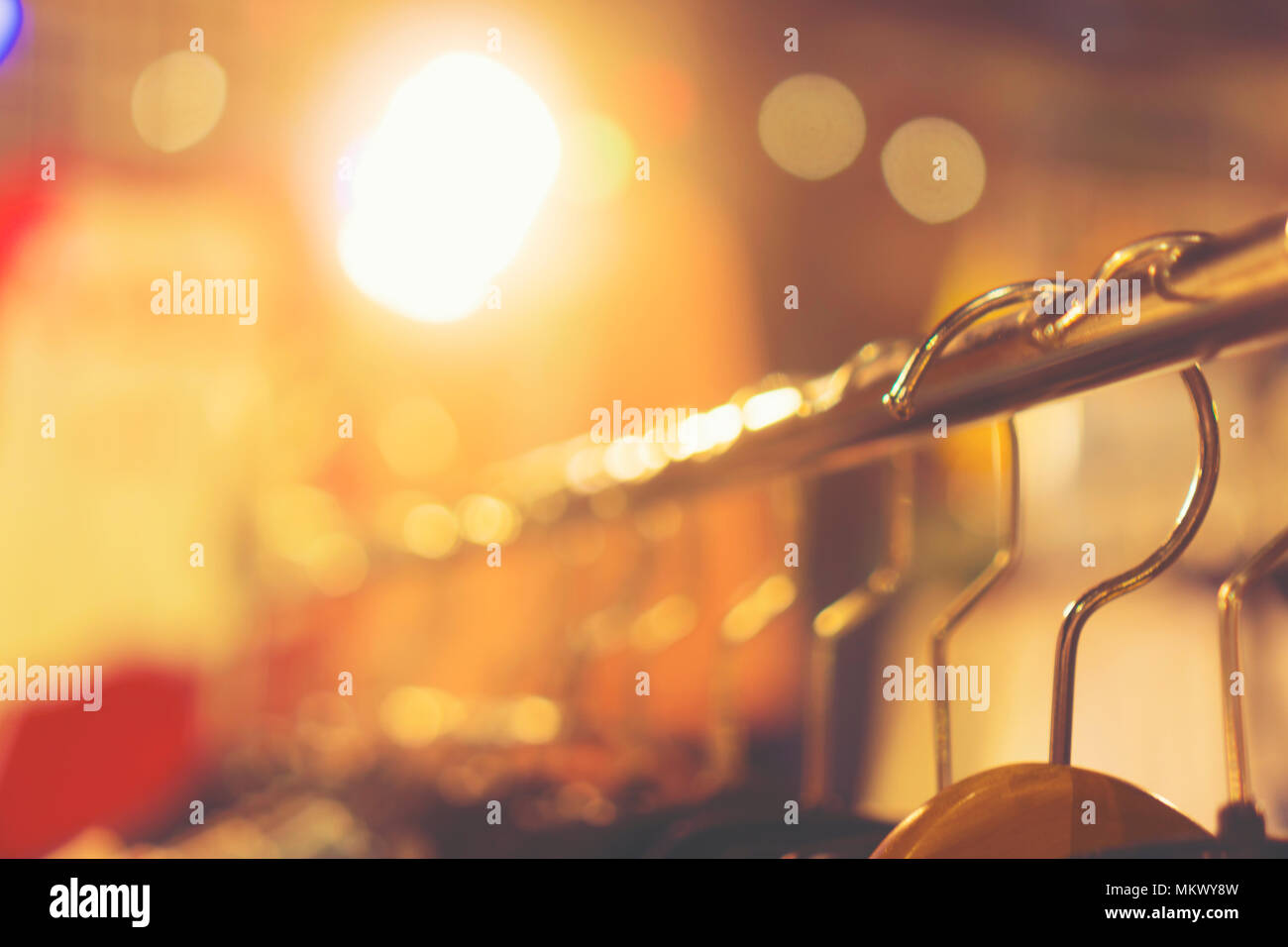 clothes hanger at night market Stock Photo - Alamy