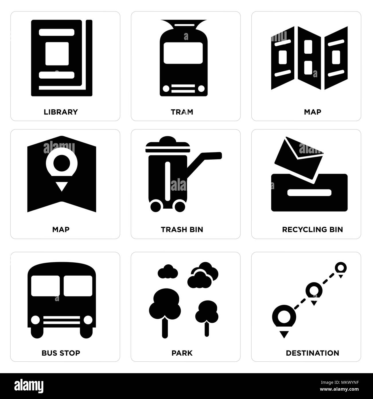 Bus stop map Black and White Stock Photos & Images - Alamy
