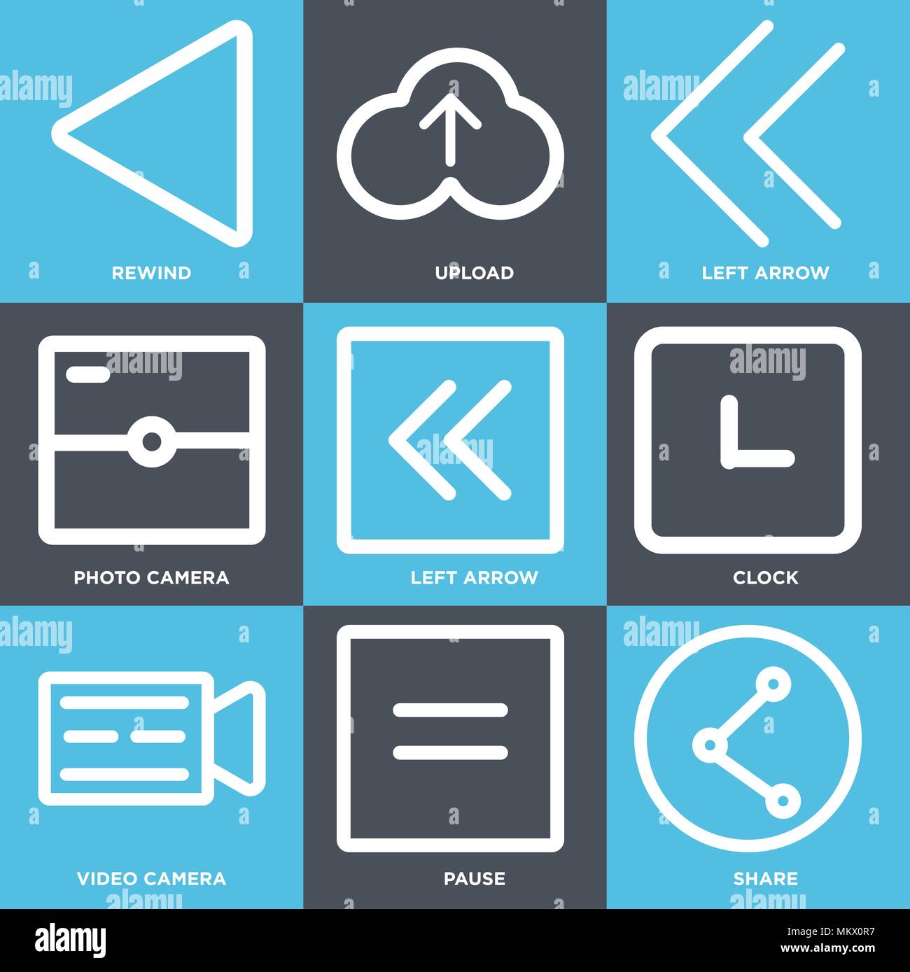 Clock rewind icon hi-res stock photography and images - Alamy