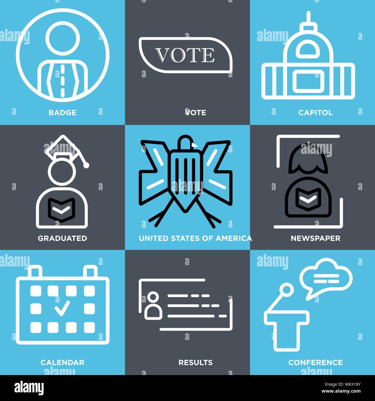 Graduated symbol map united states hi-res stock photography and images ...