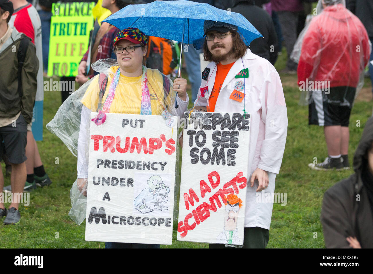 D c protest signs rain hi-res stock photography and images - Alamy