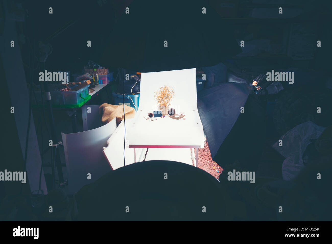 mini home studio for photographer Stock Photo - Alamy
