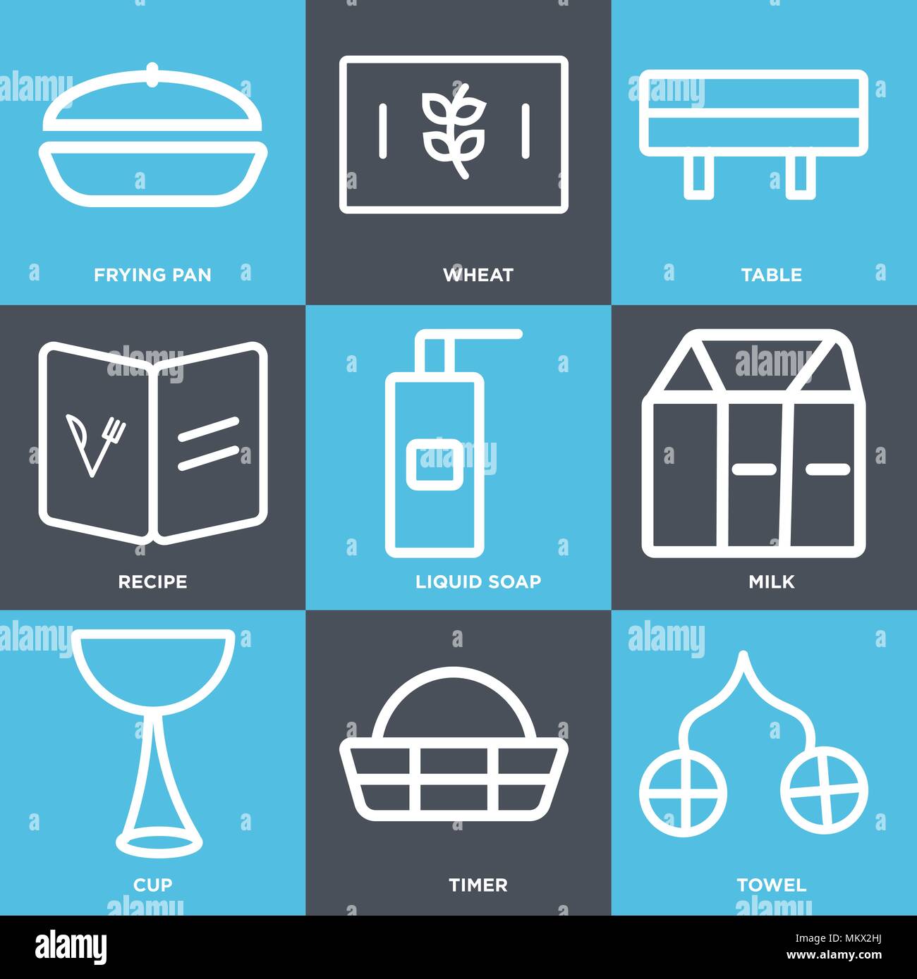 Pan and towel Stock Vector Images - Alamy