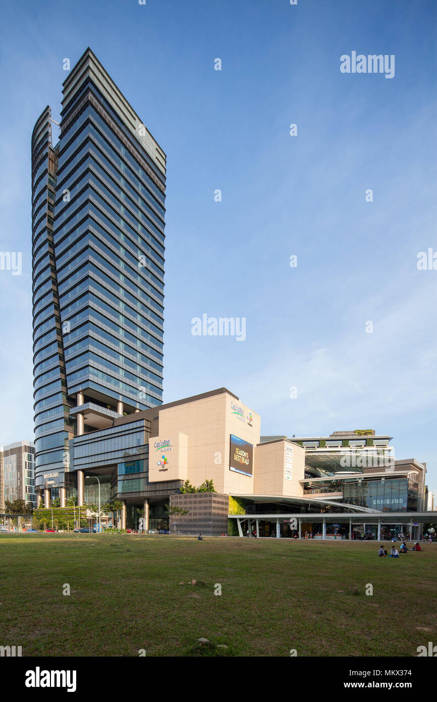 Architecture vertical view of Jurong East Mall or also known as JEM in ...