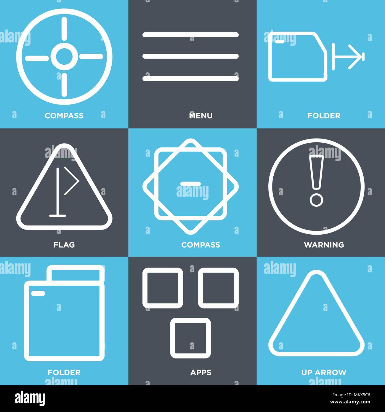 Icons Folder Folder Icon Web Isolated Blue Set Stock Vector Images - Alamy