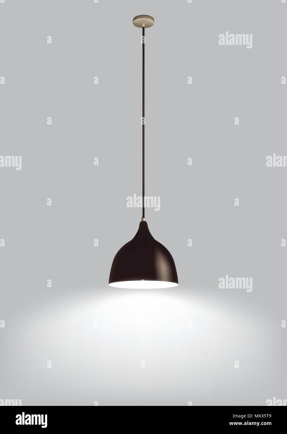 Black ceiling lamp. Vector eps 10 Stock Vector Image & Art - Alamy