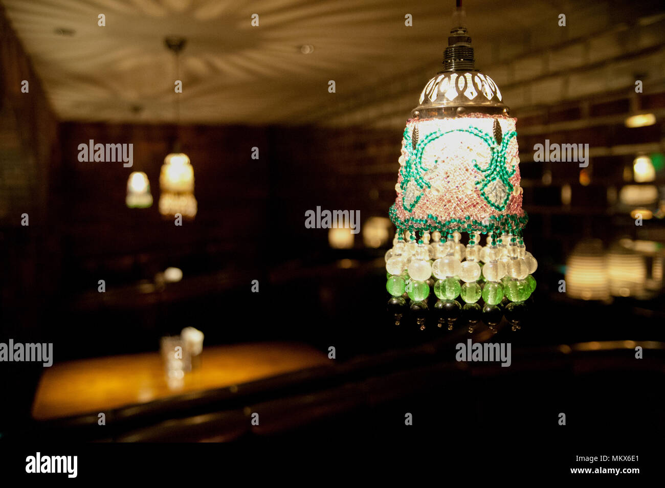 Decorations at the Bar around Yokohama, Japan. Many things are used as ...