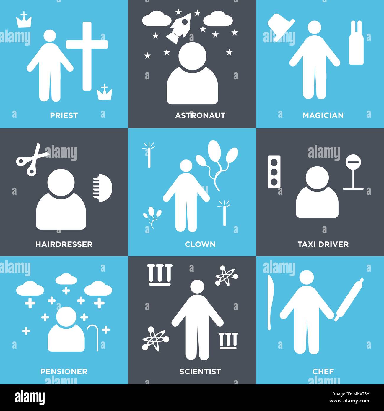 Priest and clown Stock Vector Images - Alamy