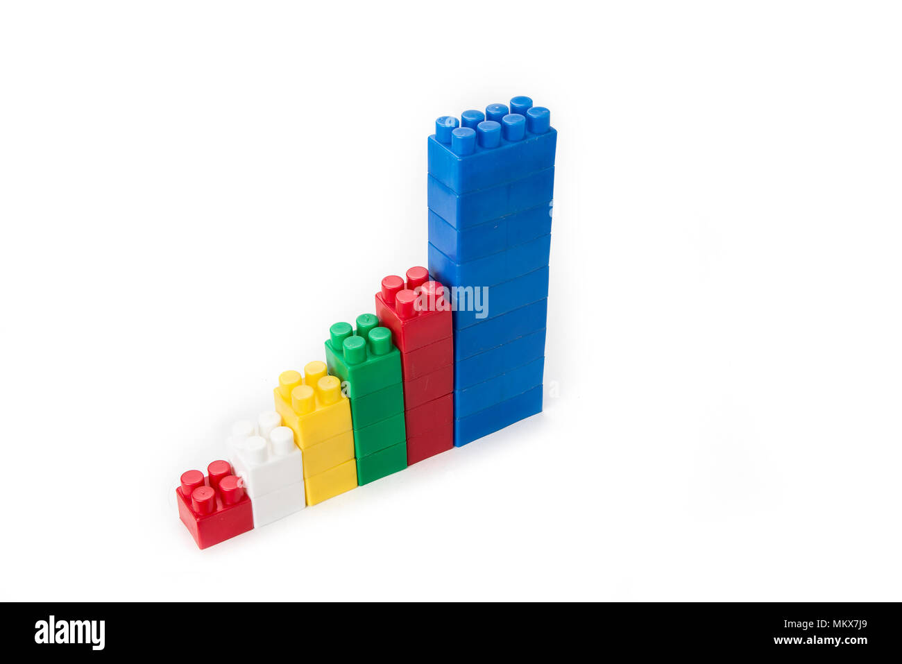 Chart made from lego. Competition creativity concept Stock Photo - Alamy