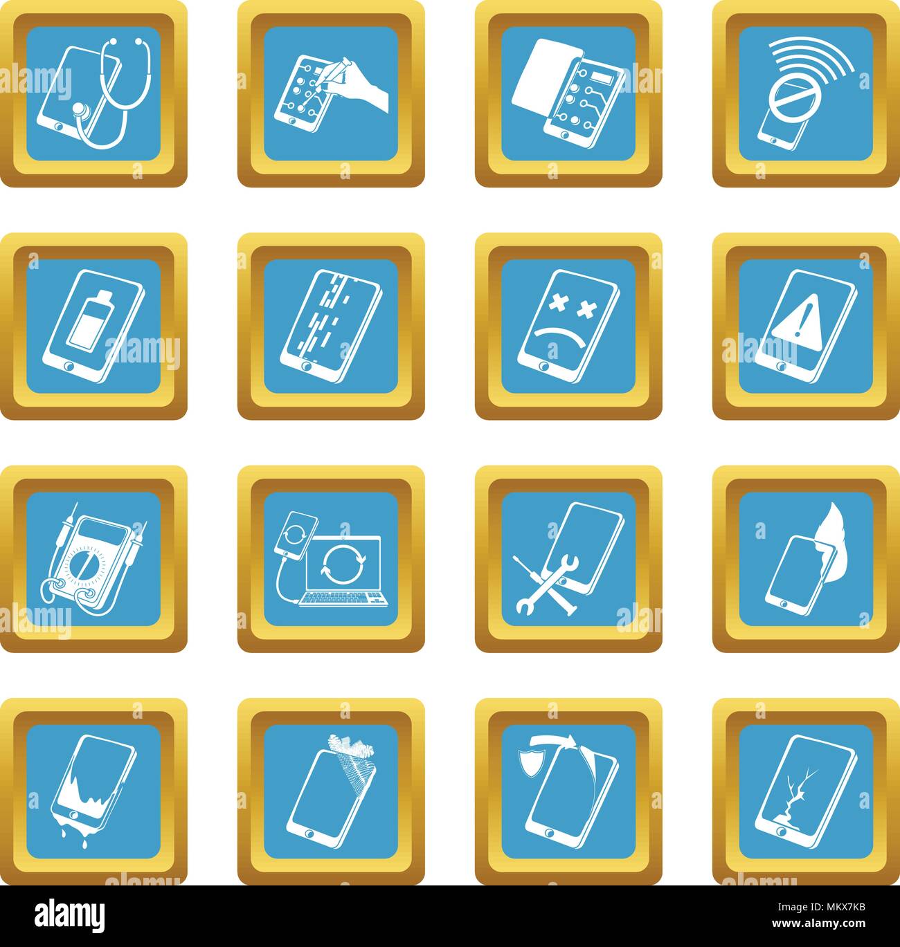 Fixing cell phones Stock Vector Images - Alamy
