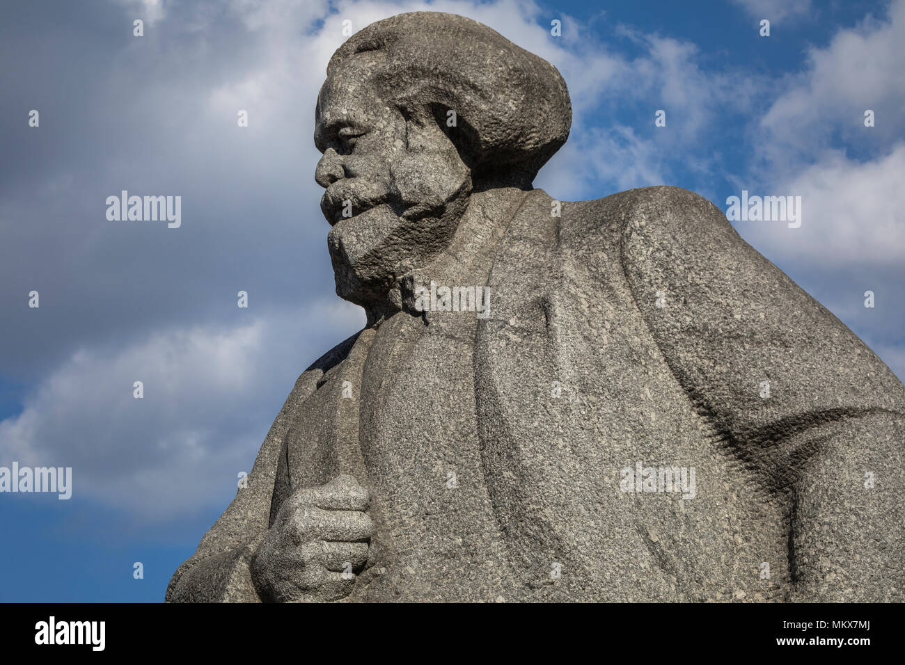 Monument to Karl Marx at the Theater Square in the center of Moscow ...