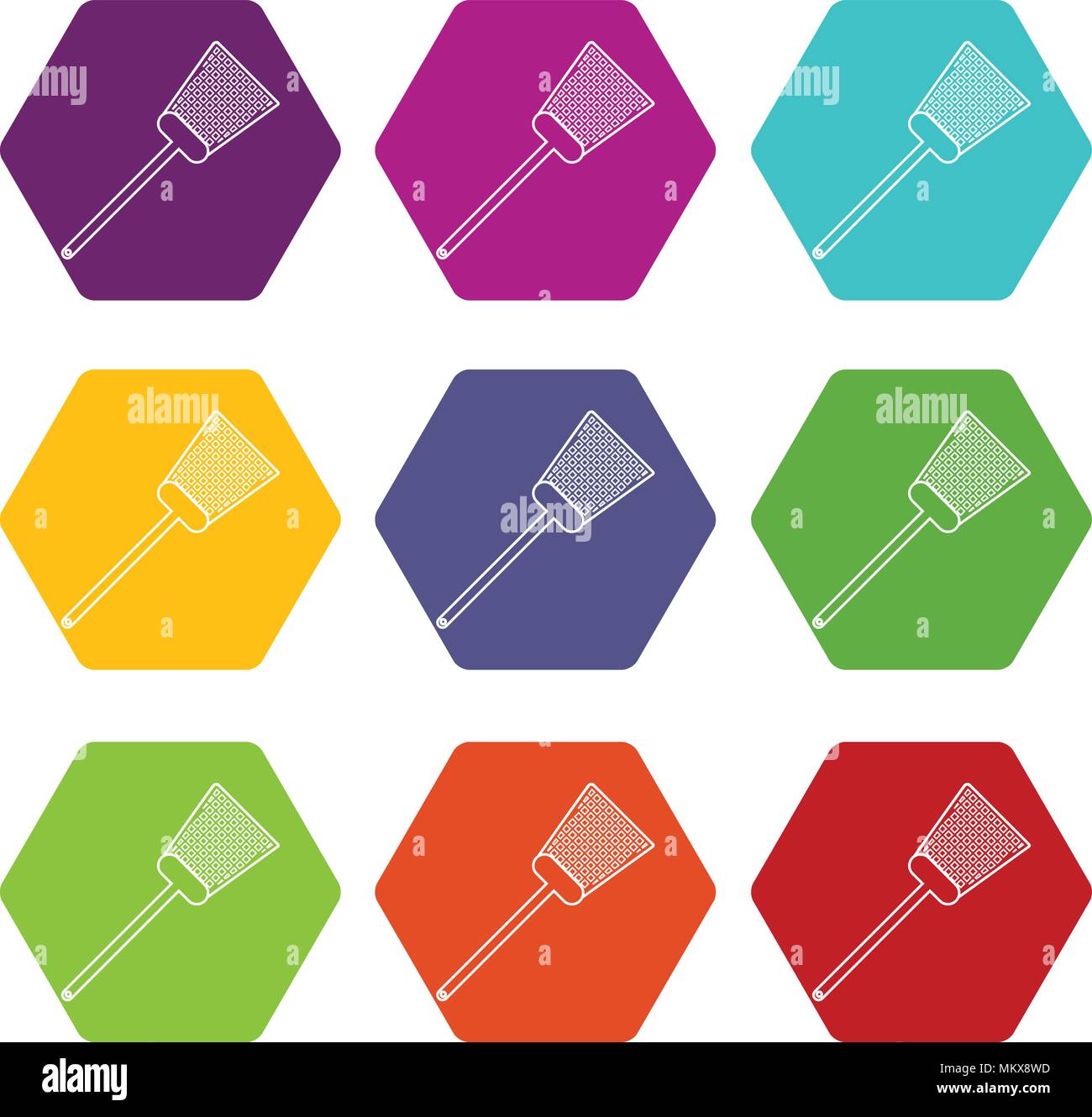 Swatter icons set 9 vector Stock Vector Image & Art - Alamy