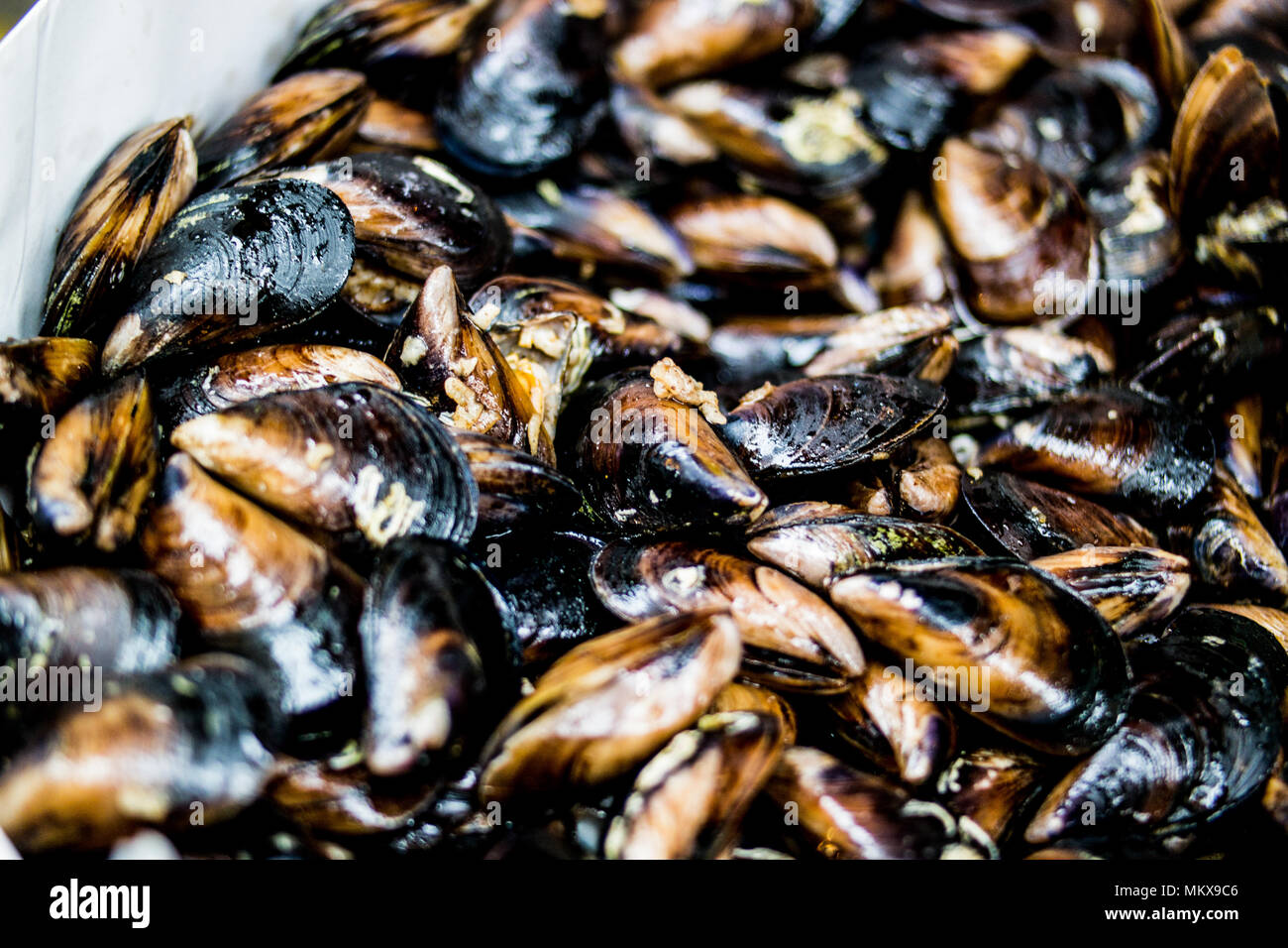 Turkish Street Food Stuffed Mussels / Midye Dolma. traditional food ...