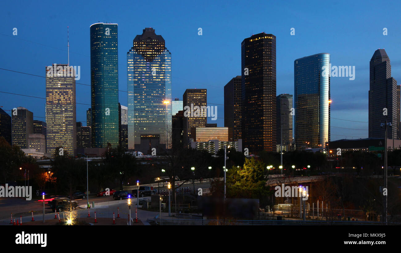 Houston City Skyline At Night Houston City Lights Tour 2025