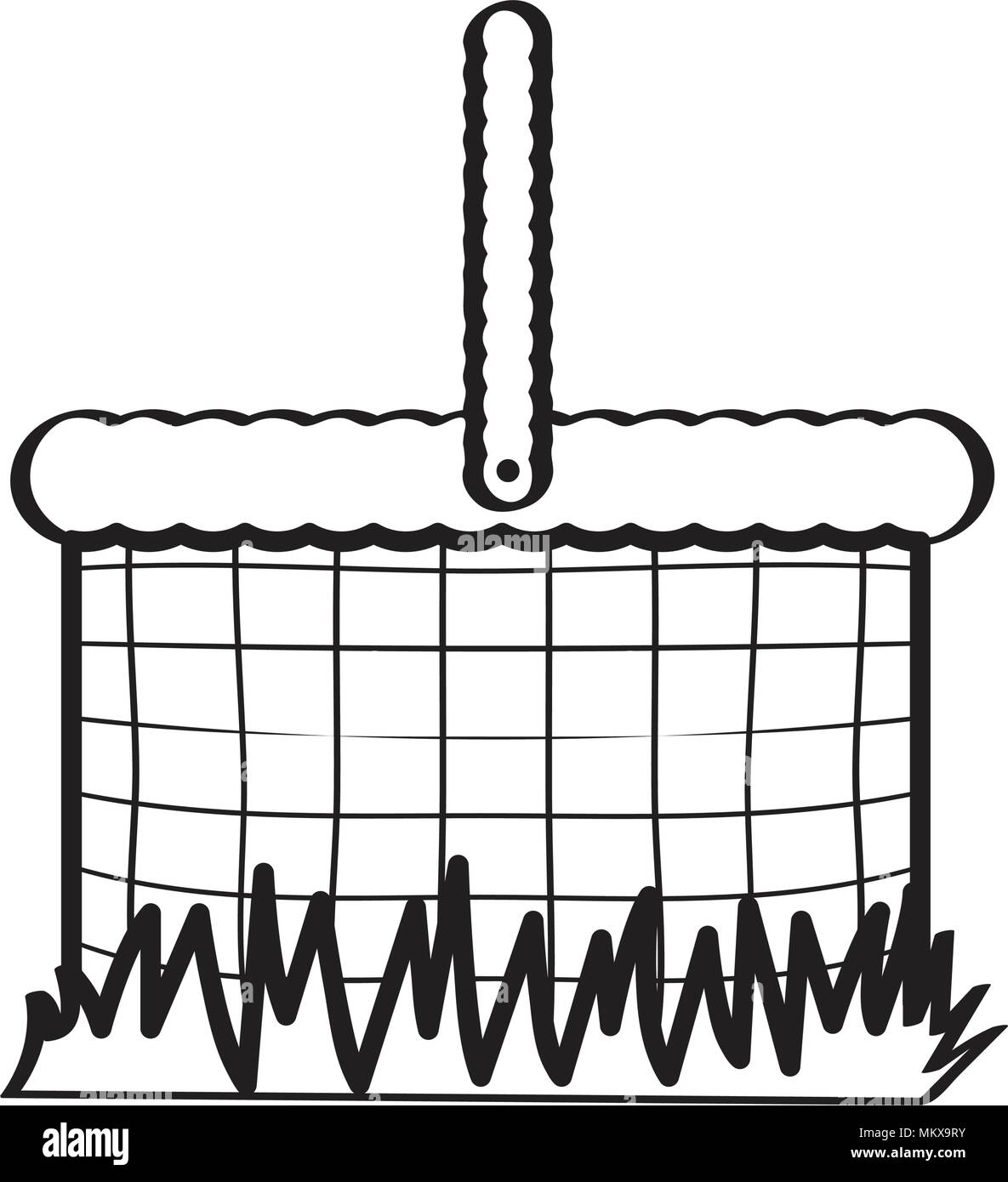Empty picnic basket sketch Stock Vector Image & Art - Alamy