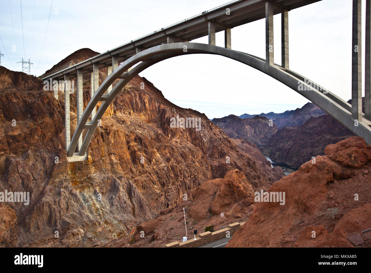 Pat Tillman memorial bridge. Boulder City, across the Colorado River ...