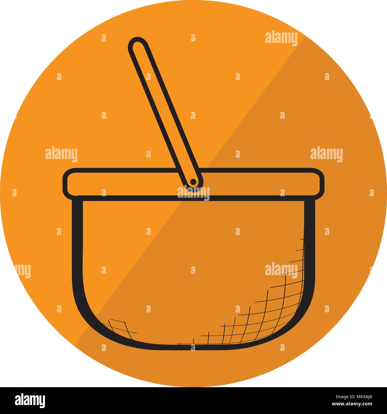 Sketch of a picnic basket on a label Stock Vector Image & Art - Alamy