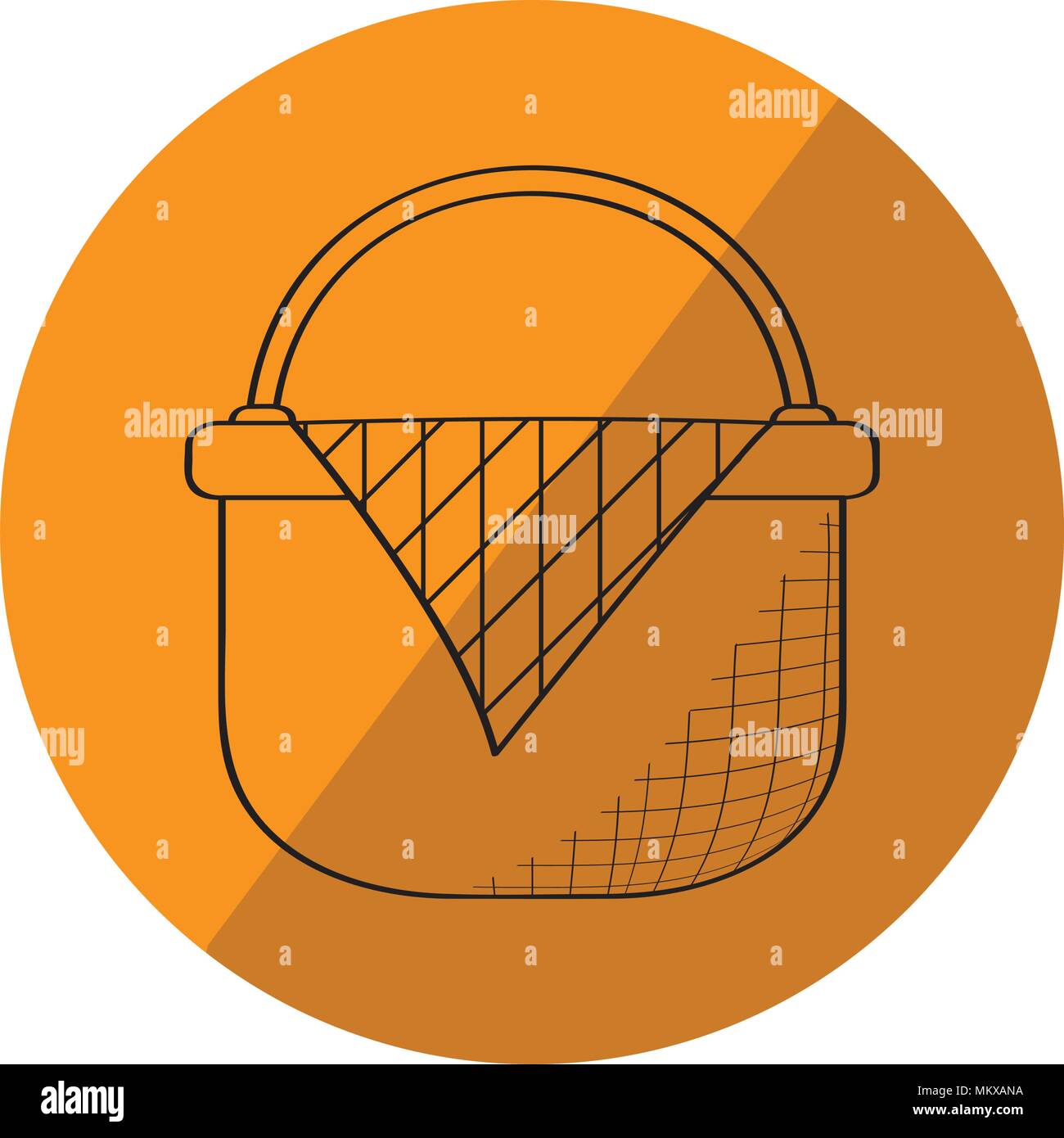 Sketch of a picnic basket on a label Stock Vector Image & Art - Alamy