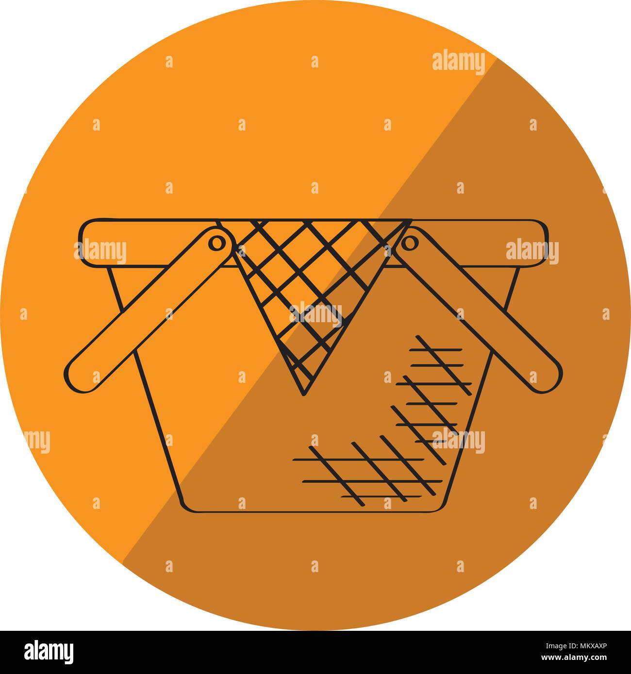 Sketch of a picnic basket on a label Stock Vector Image & Art - Alamy