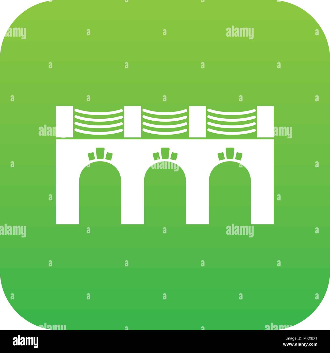 Old arch bridge icon green vector Stock Vector Image & Art - Alamy