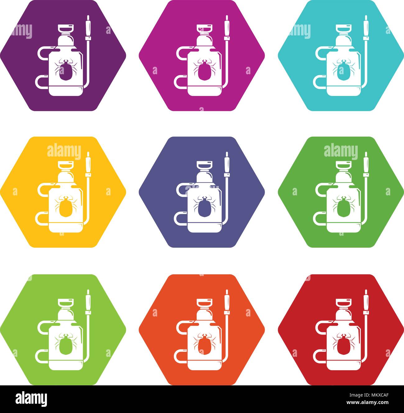 Pest control poison icons set 9 vector Stock Vector Image & Art - Alamy